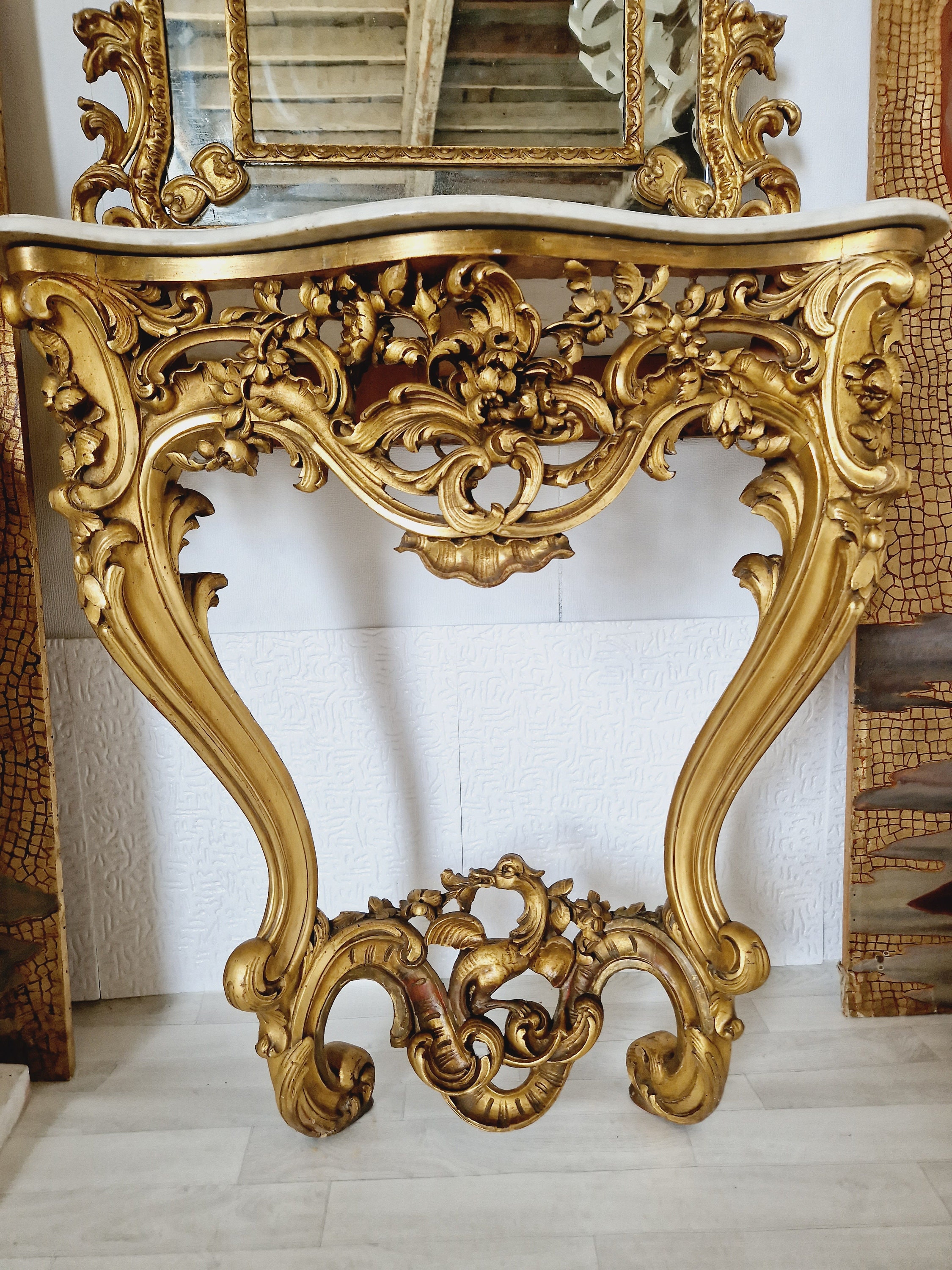 Antique French Console Table Louis XV Rococo - Etsy