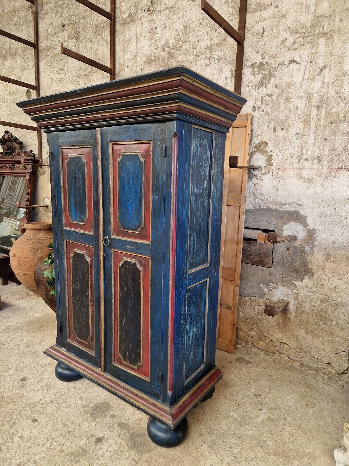 Antique Colonial Wardrobe German Schrank 19th Century - Etsy