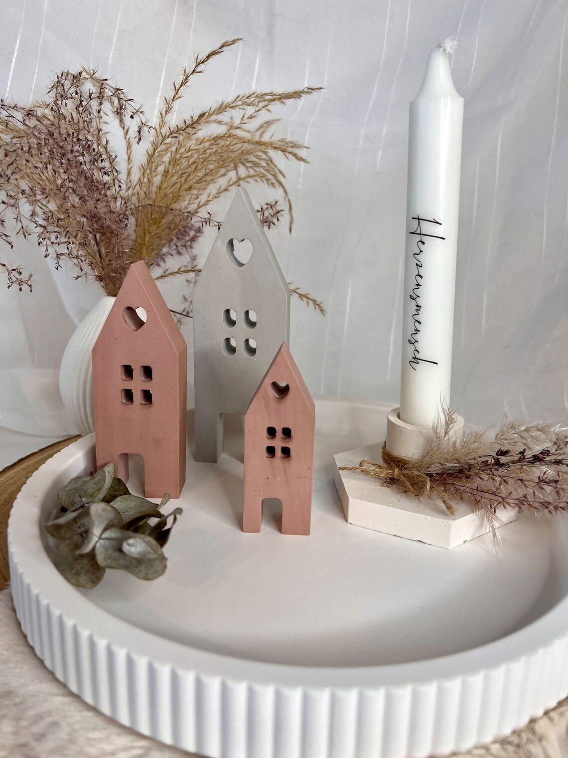 Raysin Deko Teller Raysin Dekoteller mit Lichthäuser - Etsy.de