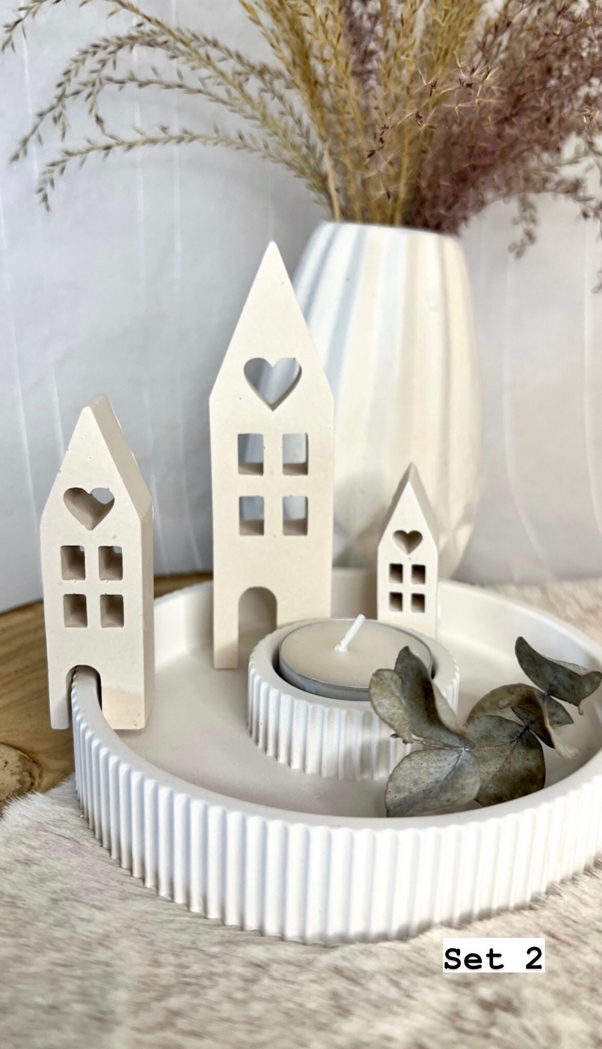 Raysin Deko Teller Raysin Dekoteller mit Lichthäuser - Etsy.de