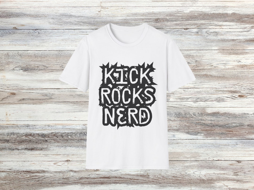 Kick Rocks Nerd T-shirt - Funny Geek Apparel, Unisex Graphic Tee ...