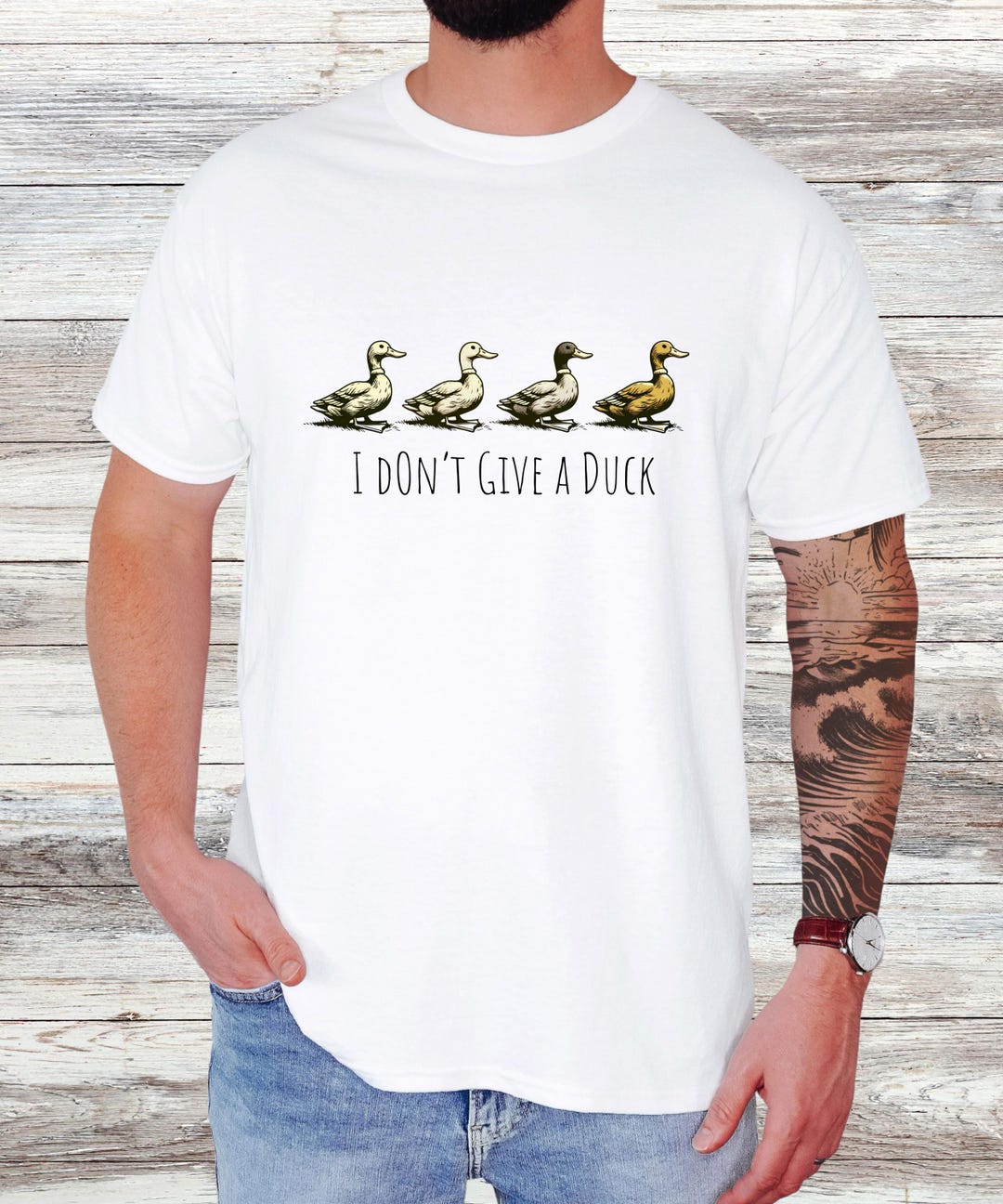 I Don't Give a Duck T-shirt: Funny Duck Graphic Tee - Etsy