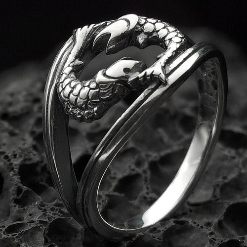 Evil Eye Sterling Silver Ring Handmade Solid Medieval 925 | Etsy