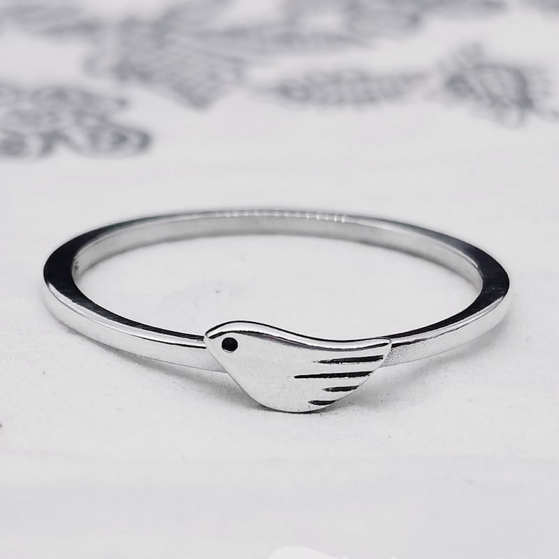 Silver Bird Ring - Etsy