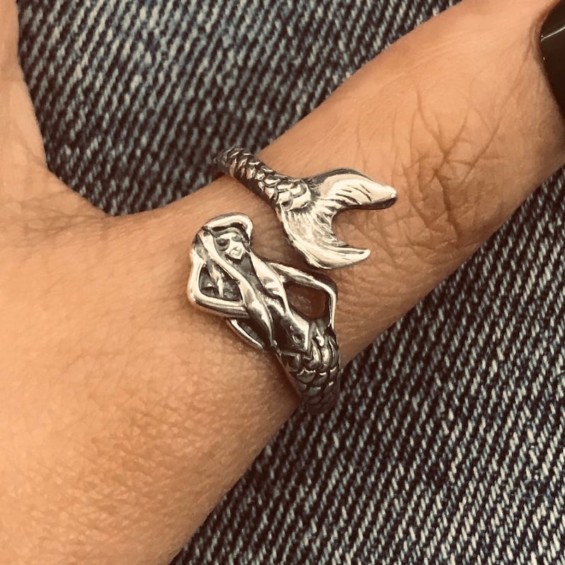 Silver Mermaid Ring - Etsy