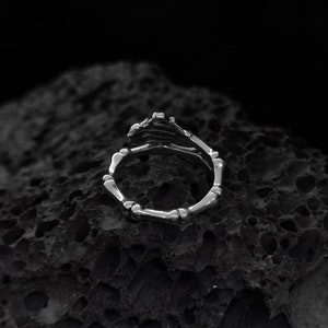 Skeleton Hand Ring// Sterling Silver// Handmade Solid S925//unique Punk ...