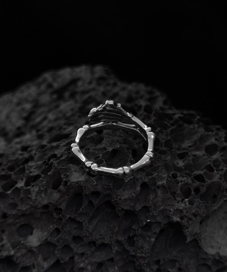 Skeleton Hand Ring// Sterling Silver// Handmade Solid - Etsy