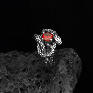 Snakes Ring// Sterling Silver// Handmade Solid S925//unique Punk Gothic ...