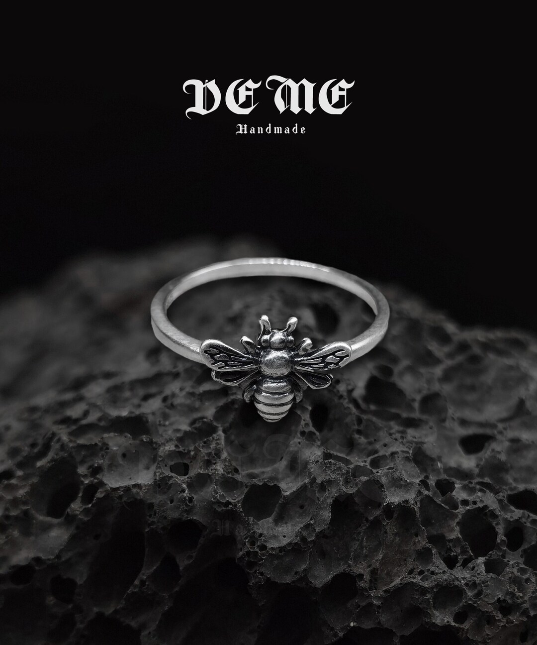 Bees Ring//handmade Jewelry//sterling Silver Boho Thumb//custom Boho ...