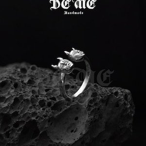Demons Ring// Sterling Silver// Handmade Solid S925//unique Punk Gothic ...