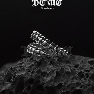 Skull Centipede Ring// Sterling Silver// Handmade Solid S925//unique ...