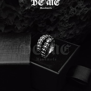 Skull Centipede Ring// Sterling Silver// Handmade Solid S925//unique ...