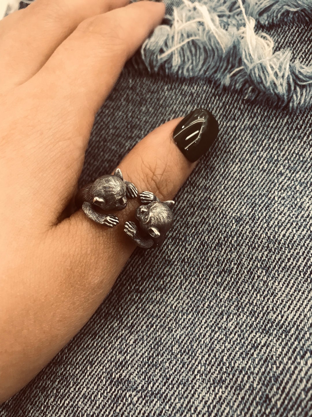 Monkeys Ring// Sterling Silver// Handmade Solid S925//unique Punk ...