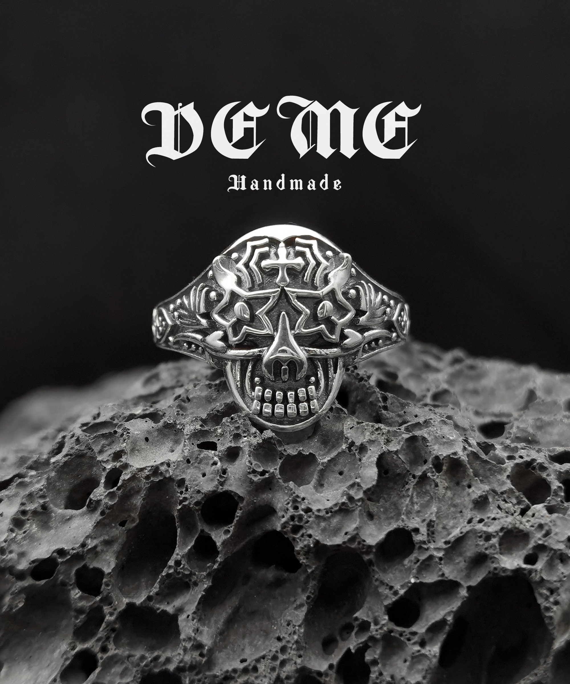 Demon Sterling silver ring handmade solid medieval 925 unique | Etsy