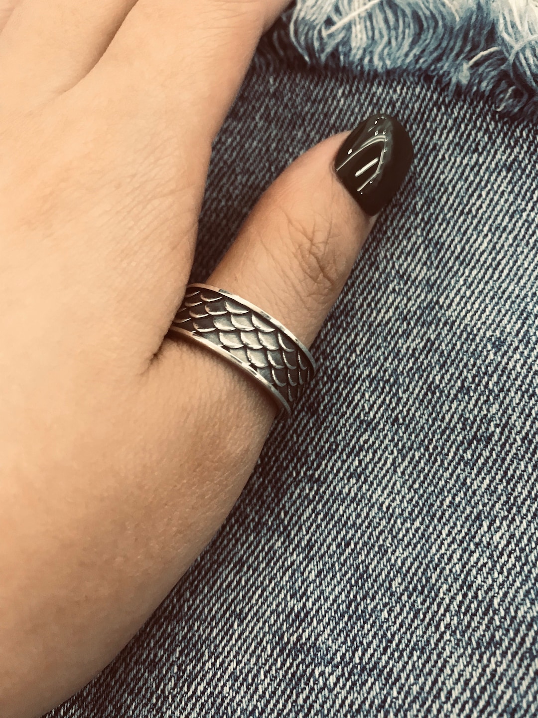 Fish Scale Ring// Sterling Silver// Handmade Solid S925//unique Punk ...
