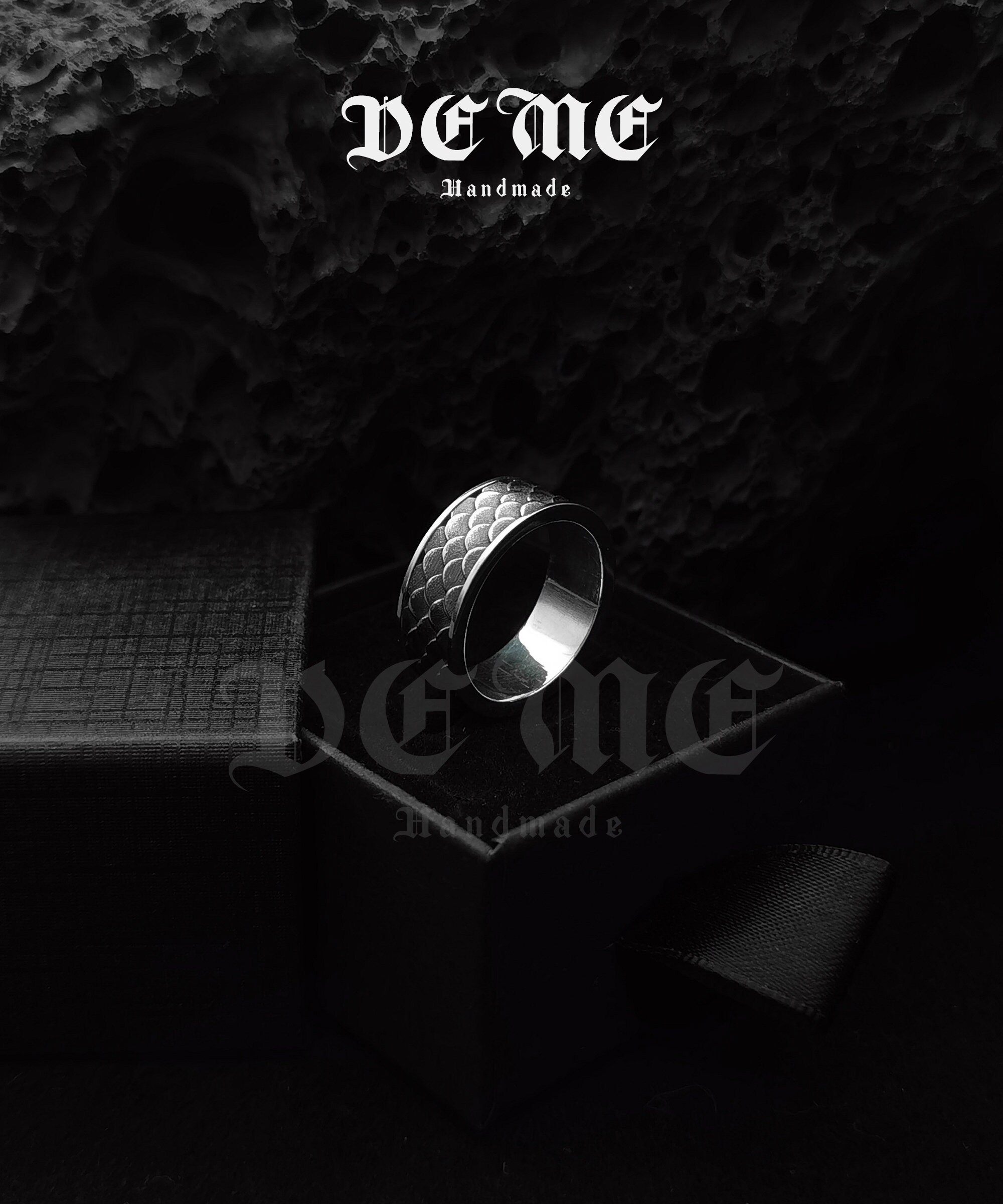 Fish Scale Ring// Sterling Silver// Handmade Solid - Etsy