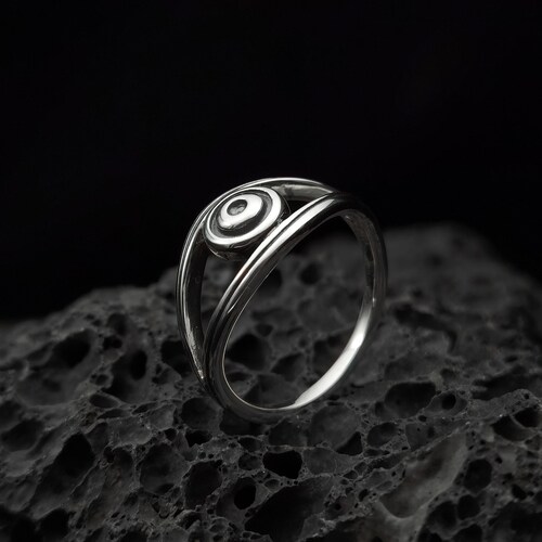 Evil Eye Sterling Silver Ring Handmade Solid Medieval 925 - Etsy