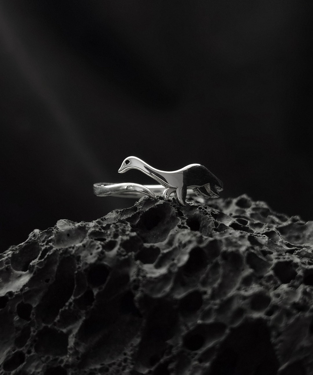 Sterling Silver Plesiosaur Ring, Handmade Dinosaur Jewelry - Etsy