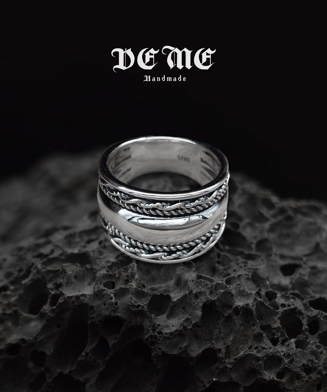 Vintage Ring, Silver Ring, Custom Silver Ring, Personalized Silver Ring ...