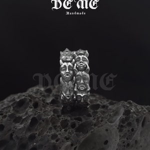 Demons Rings// Sterling Silver// Handmade Solid S925//unique Punk ...