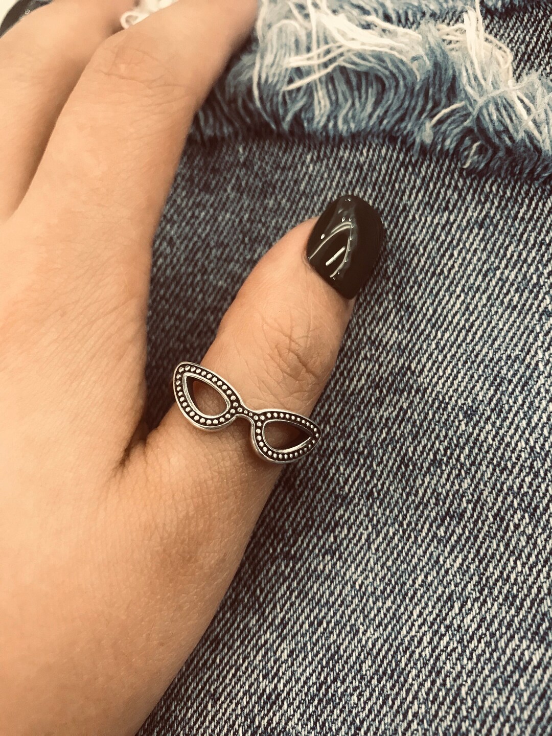 Fox Glasses Ring//handmade Jewelry//sterling Silver//custom Silver Ring ...