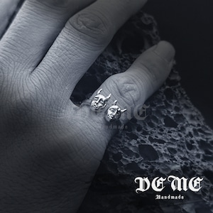 Demons Ring// Sterling Silver// Handmade Solid S925//unique Punk Gothic ...