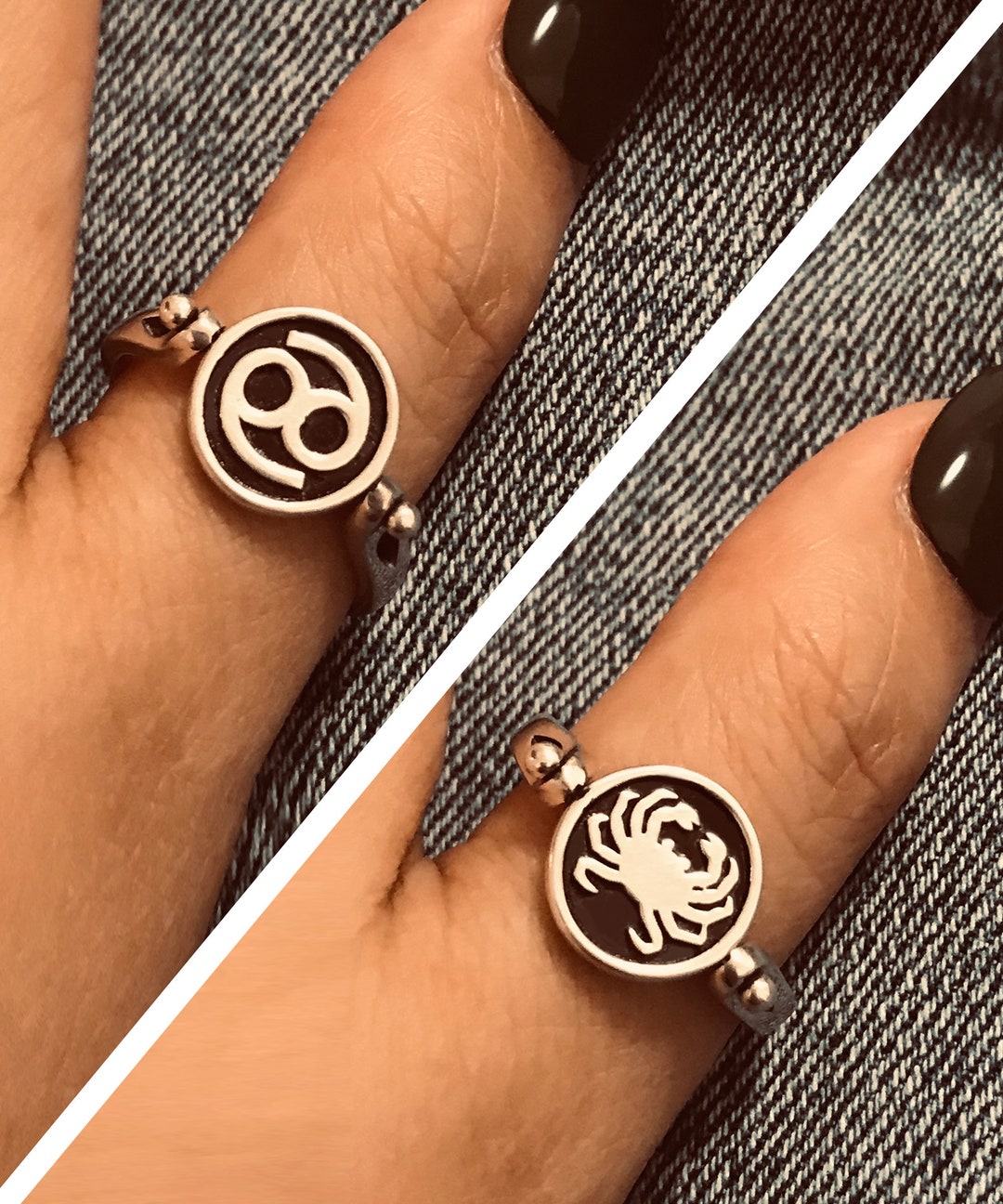 Cancer Ring//handmade Jewelry//sterling Silver//custom Silver Ring ...