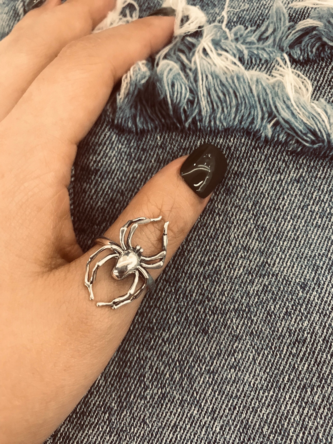 Handmade Sterling Silver Spider Ring: Punk Goth Biker Jewelry - Etsy