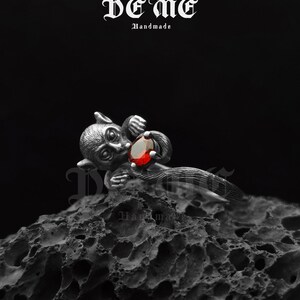 Monkeys and Gems Ring// Sterling Silver// Handmade Solid S925//unique ...