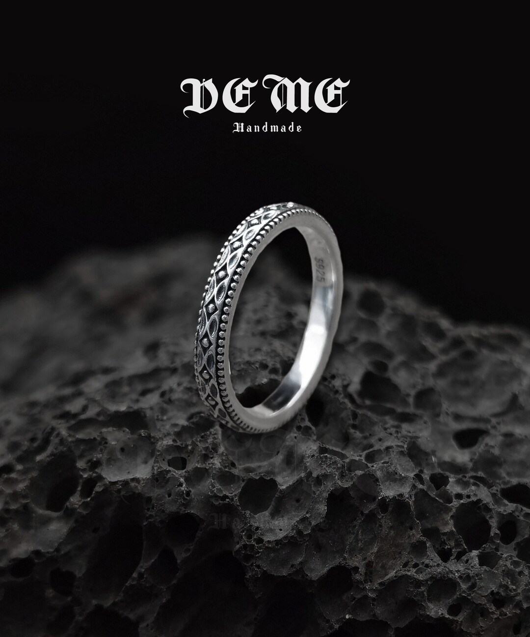 Middle Ages Ring//handmade Jewelry//sterling Silver Boho Thumb//custom ...