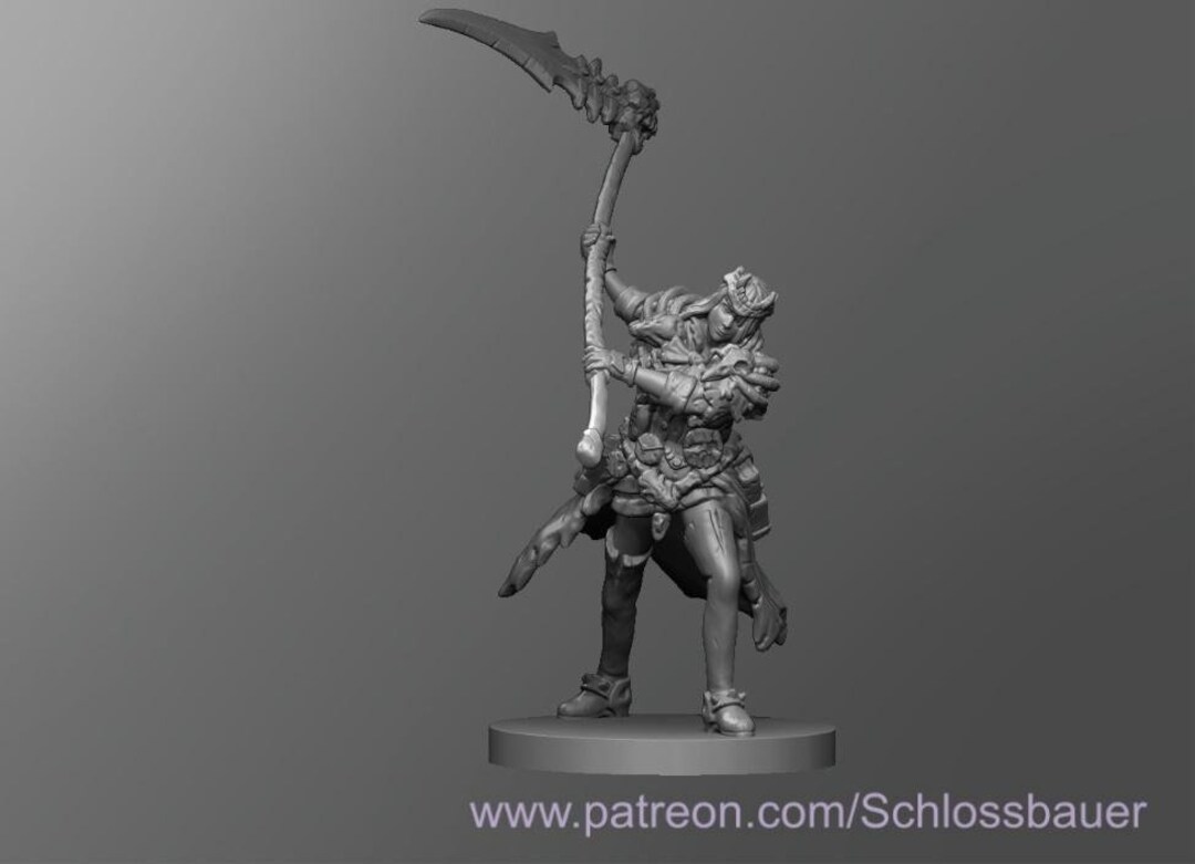Necromancer Female Dungeons & Dragons 5e Resin Mini Monster - Etsy