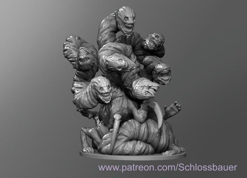 Adult False Hydra Dungeons & Dragons 5e Resin Mini Monster - Etsy