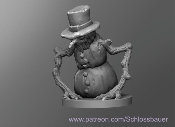 Evil Snowman Dungeons & Dragons 5e Resin Mini Monster 32mm - Etsy