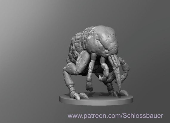 Mutated Flea Dungeons & Dragons 5e Resin Mini Monster 32mm - Etsy