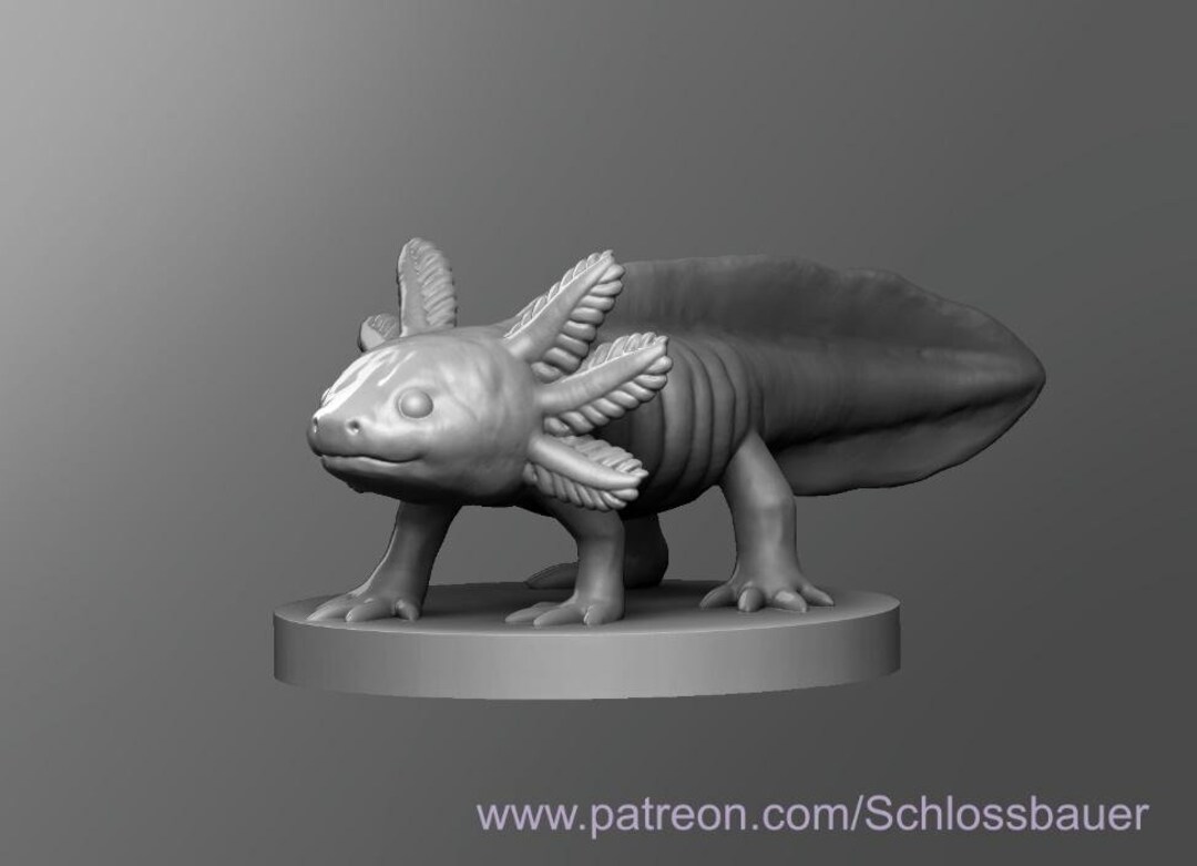 Axolotl Dungeons & Dragons 5e Resin Mini Monster 32mm - Etsy