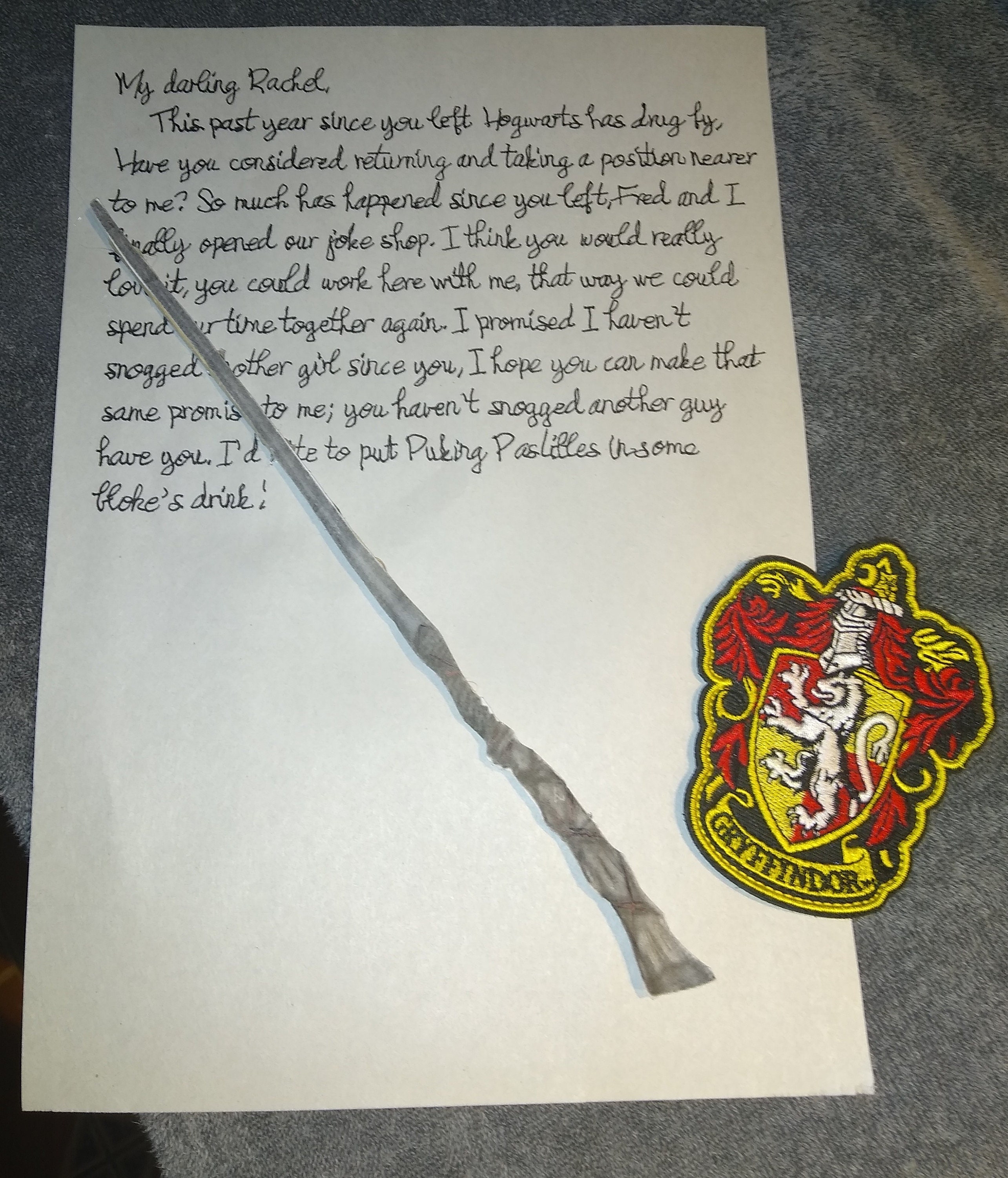 Handwritten letter from George Weasley | Etsy