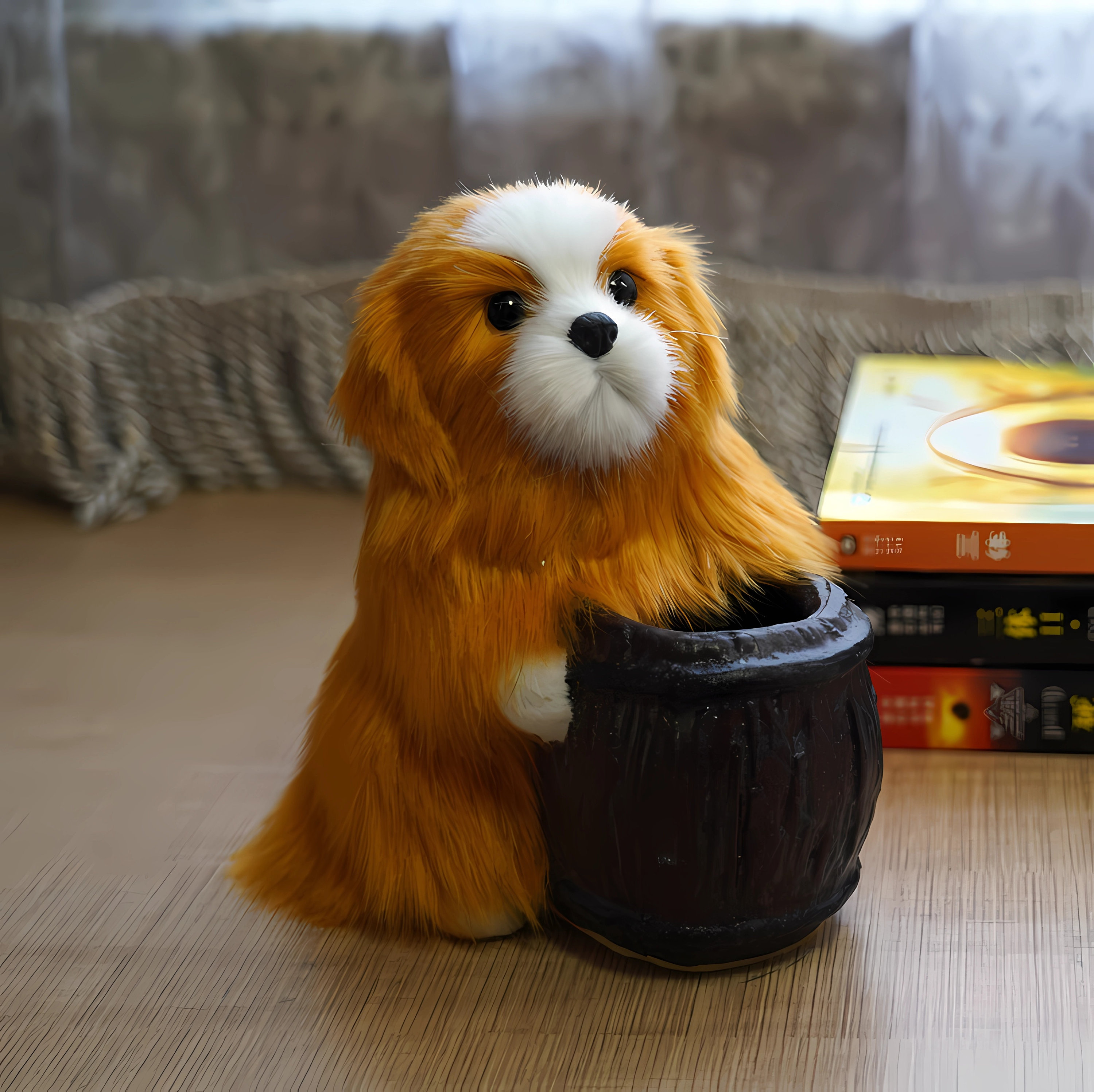 Cute Dog Pen Holder for Desk,animal Miniature Figurines Creative Gift ...