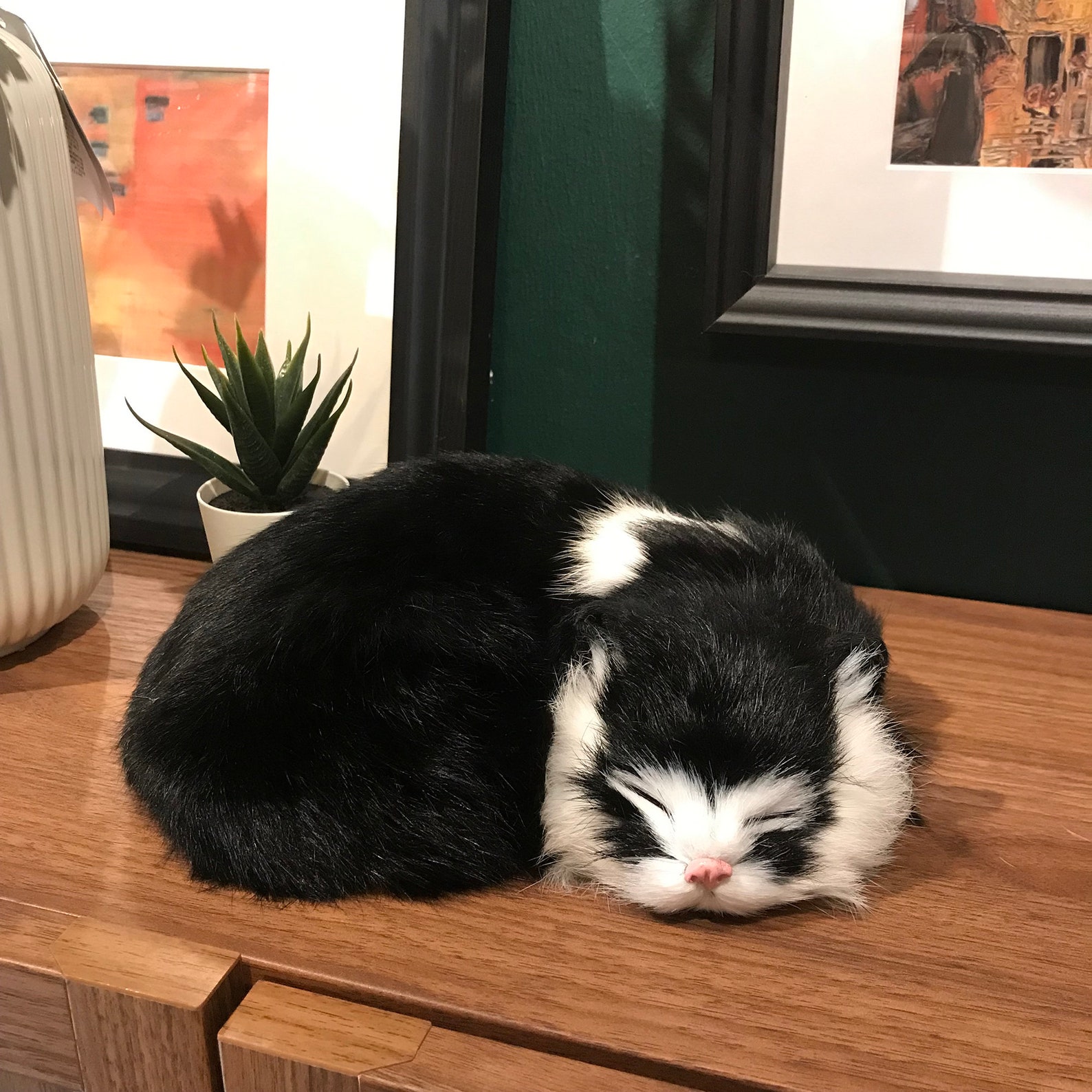 Realistic Cat Plush Animal Figurines Statue Miniature Replica Dolls ...