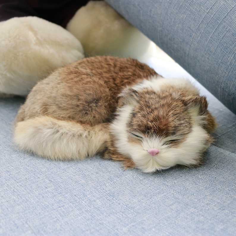 Realistic Cat Plush Animal Figurines Statue Miniature Replica - Etsy UK