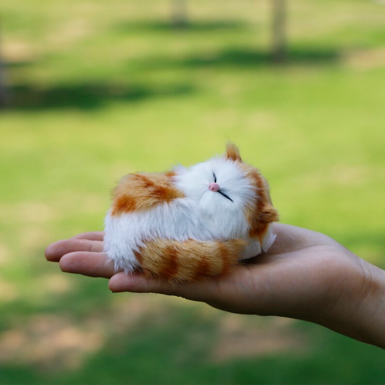 Juego de 2 Mini gatos realistas Kawaii Figuras de gatitos bebés ...