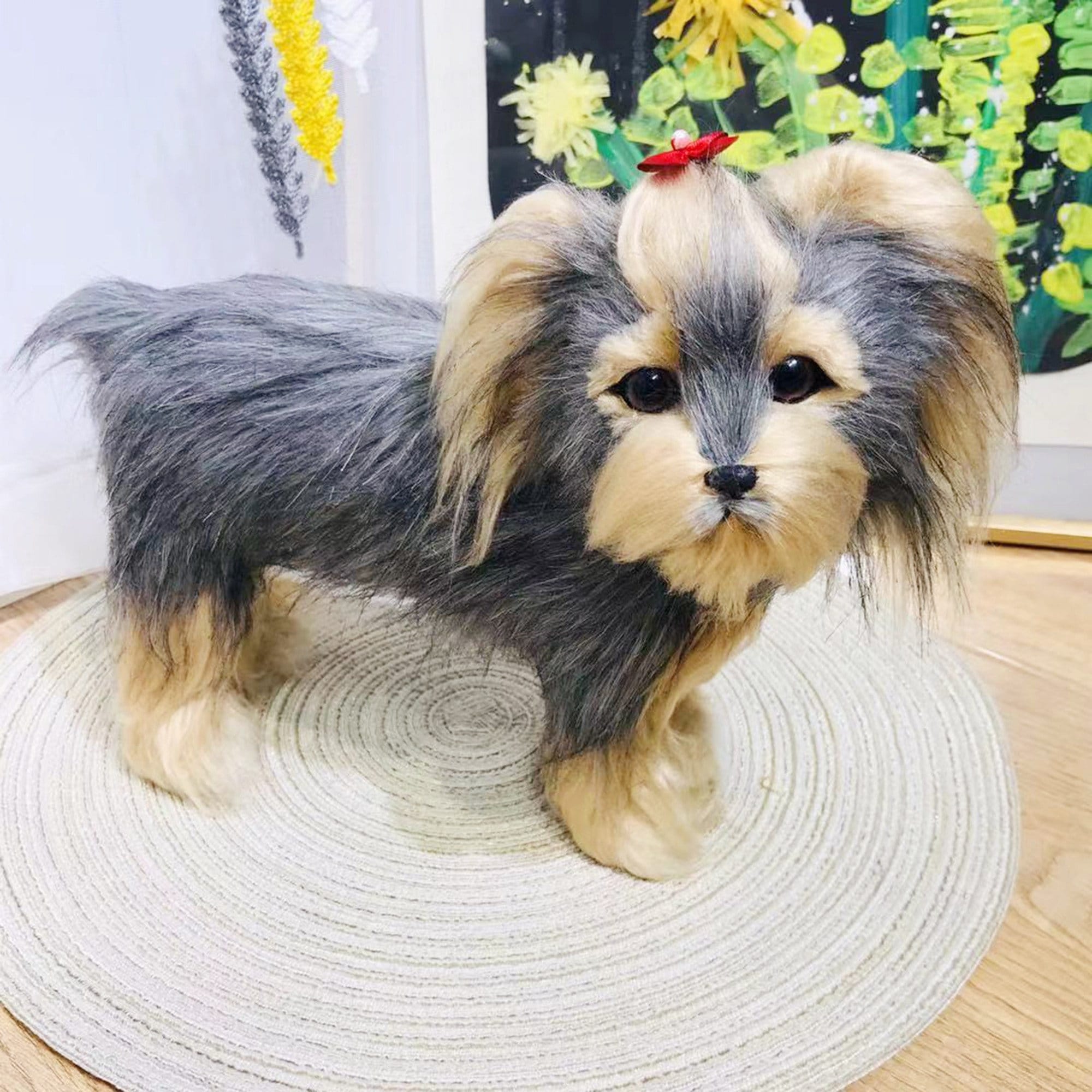 Yorkie Terrier Realistic Dog Puppy Plush Animals Figurines - Etsy