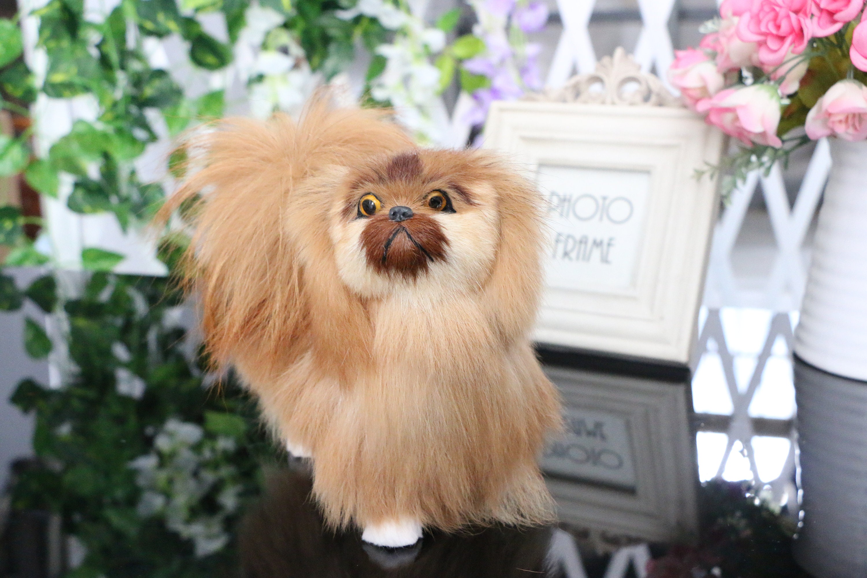 Pekingese Realistic Dog Plush Toy Lifelike Puppy Animal Model - Etsy