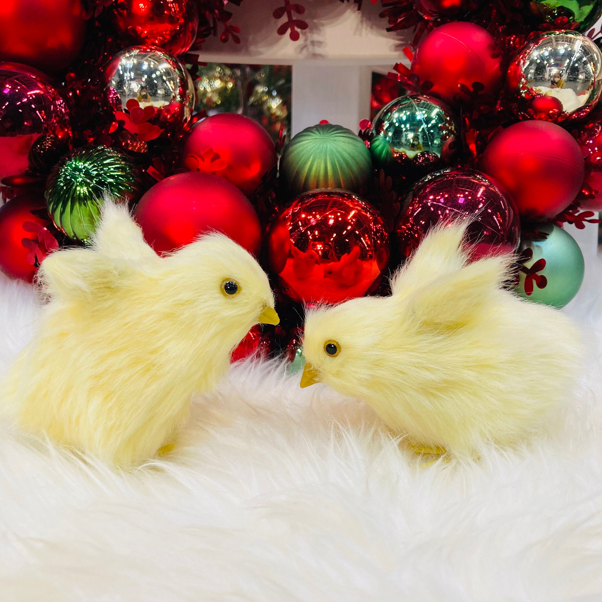 Easter Chick Taxidermy Figurine Chicken Decor Miniature Replica ...