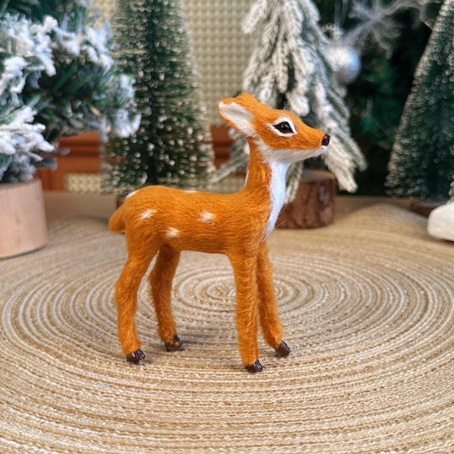 Handmade Deer Figurinedesktop Deer Decor, Christmas Deer Sculpture ...