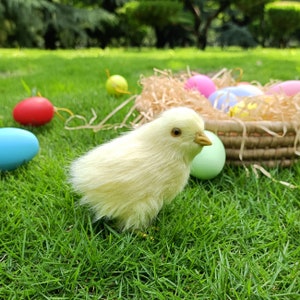 4 Pcs per Set Realistic Easter Baby Chicks chirping Chicks Toy ...