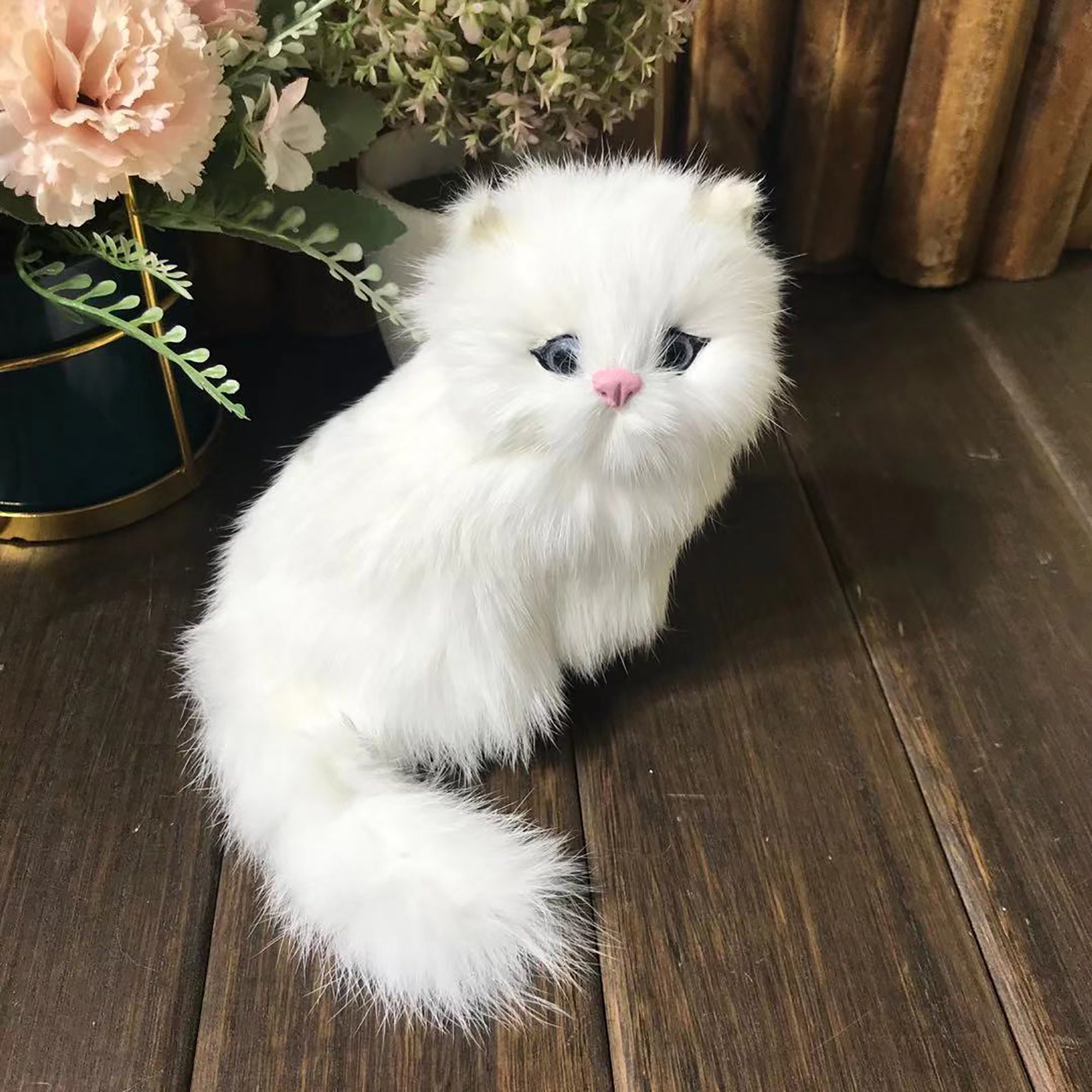 Lifelike Persian Cat Figurine Realistic Animal Plush Furry | Etsy