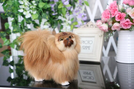 Pekingese Realistic Dog Plush Toy Lifelike Puppy Animal Model - Etsy