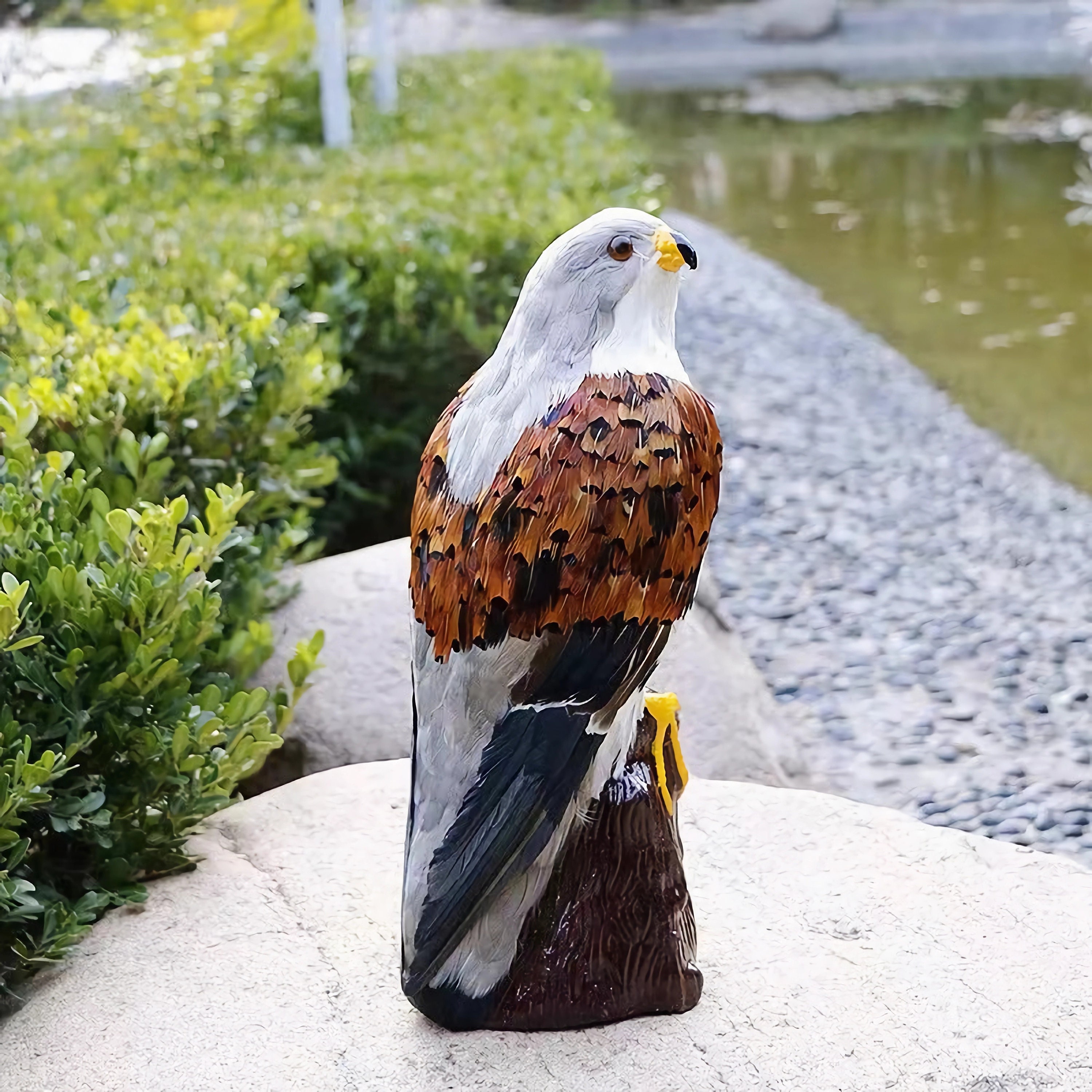 Realistic American Eagle Statue Decor Taxidermy Bird Animal Miniature ...
