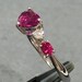 Heart Shaped Genuine Lab Grown Ruby Engagement Ring Ruby - Etsy
