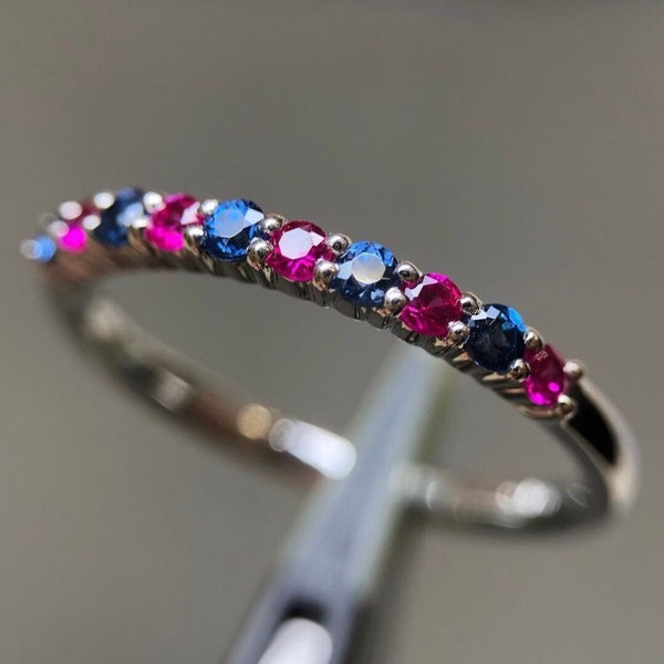 Sapphire Stack Ring - Etsy